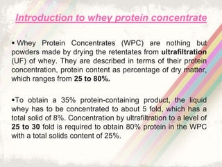 functional properties of whey protein concentrate | PPTX
