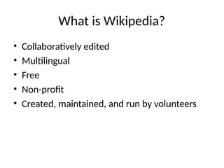 Introduction wikipediaPres entation GWC | PPTX