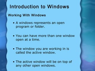Introduction to windows | PPT