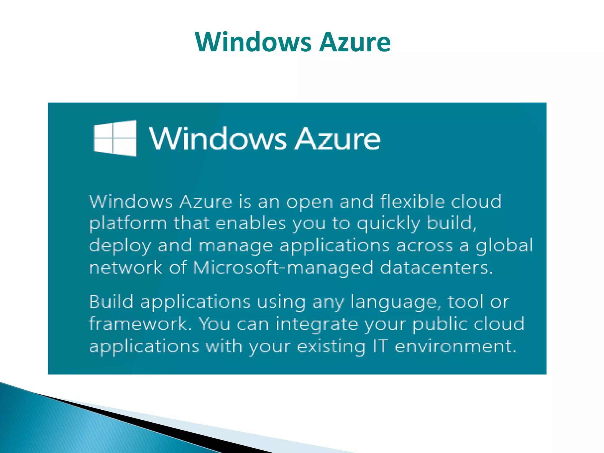 Introduction to Windows Azure | PDF | Cloud Computing | Internet