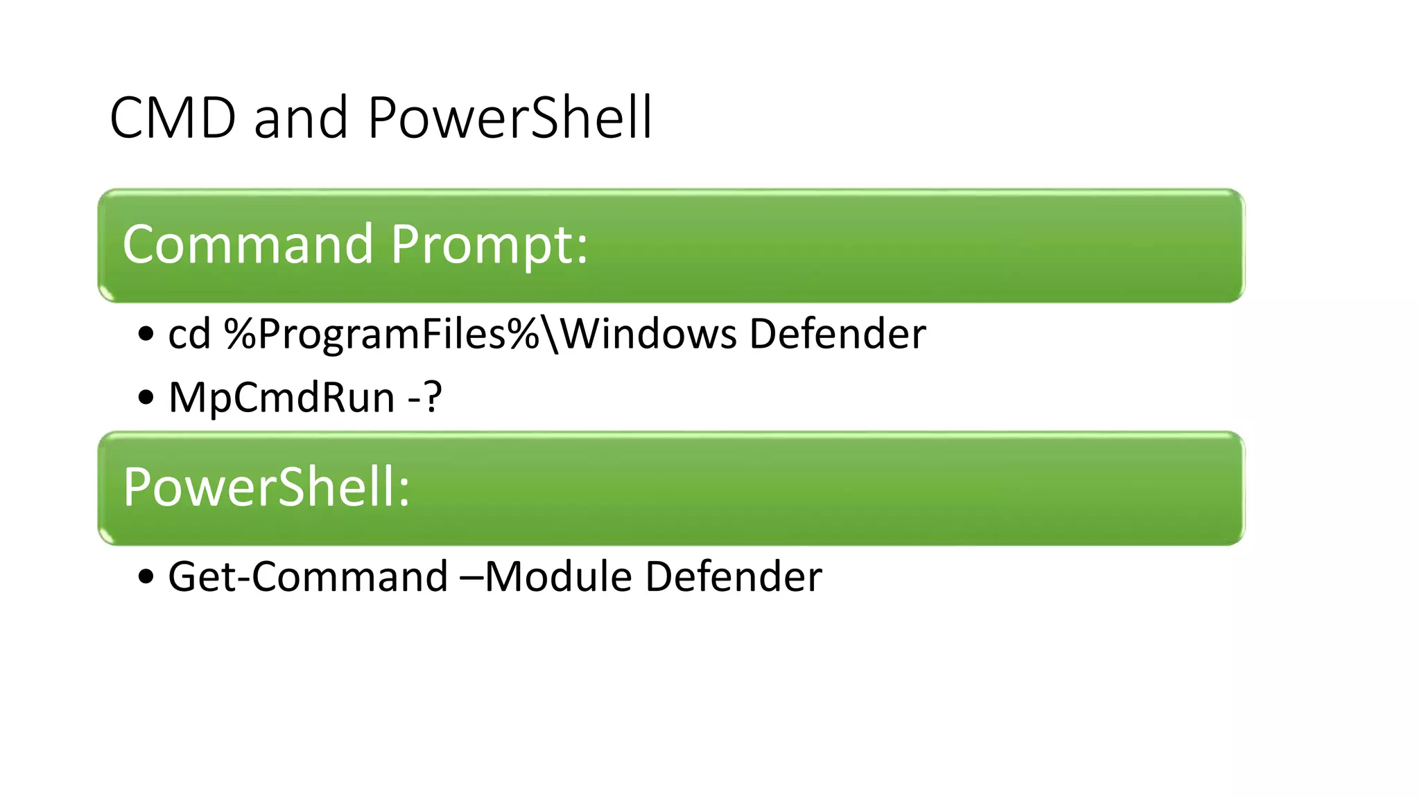 Introduction to Windows Defender | PPTX