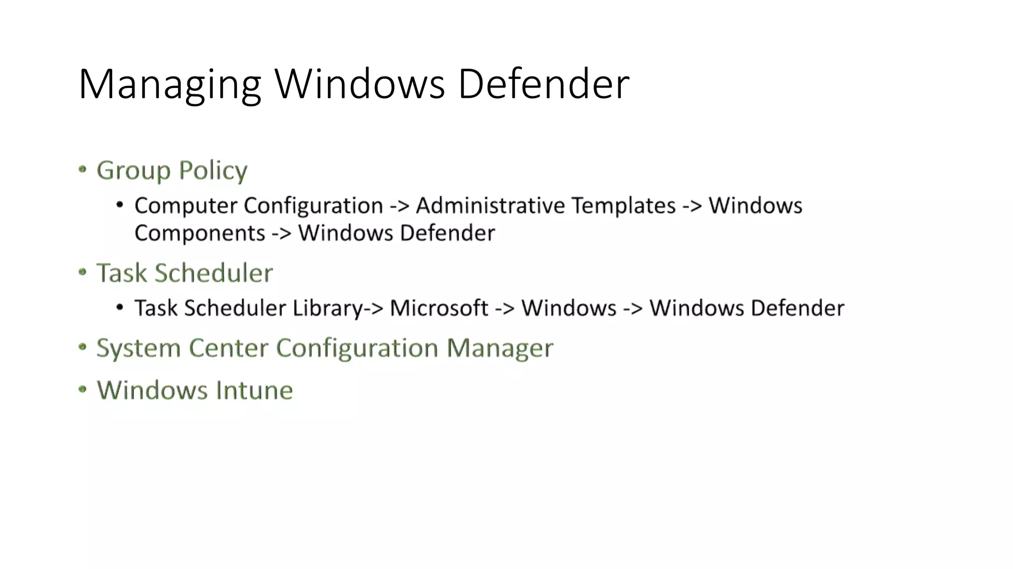 Introduction to Windows Defender | PPTX