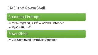Introduction to Windows Defender | PPTX