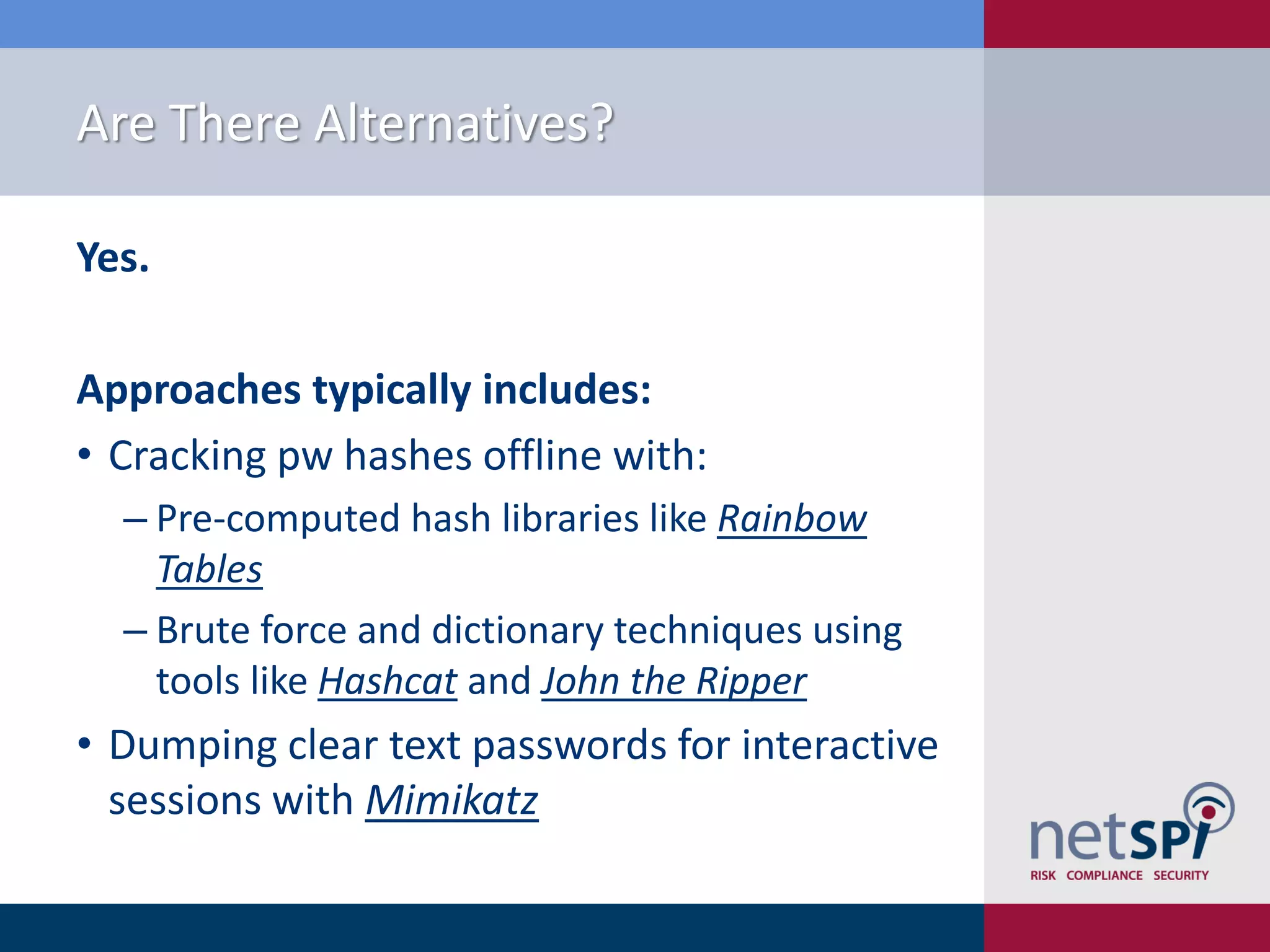 Introduction to Windows Dictionary Attacks | PDF