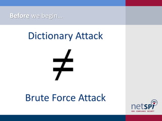 Introduction to Windows Dictionary Attacks | PDF