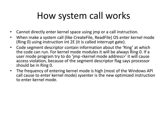 Introduction to windows kernel | PPT