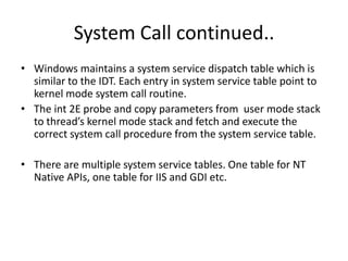 Introduction to windows kernel | PPT