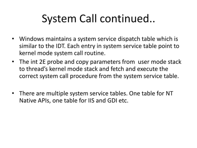 Introduction to windows kernel | PPT