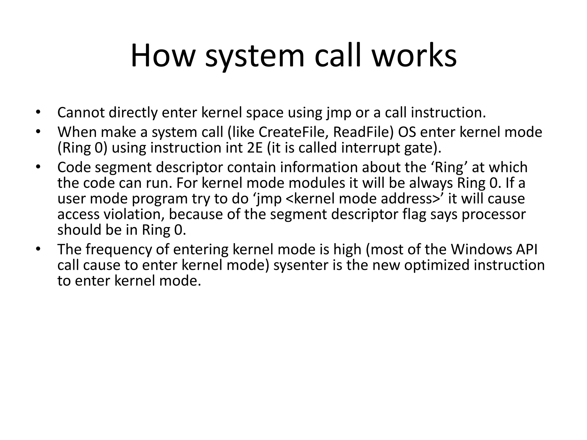 Introduction to windows kernel | PPTX