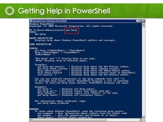 Introduction to windows power shell in sharepoint 2010 | PPT