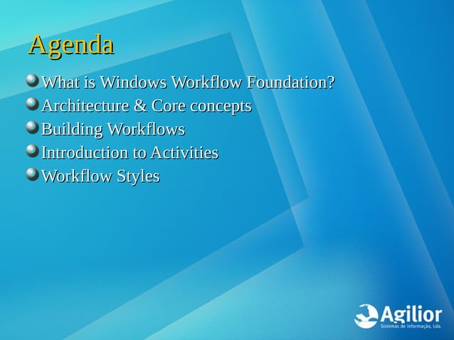 Introduction to windows workflow foundation (2007) | PPT