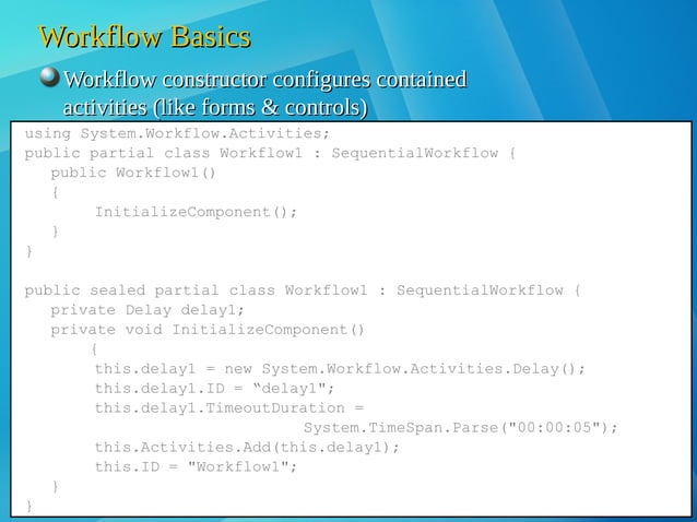 Introduction to windows workflow foundation (2007) | PPT