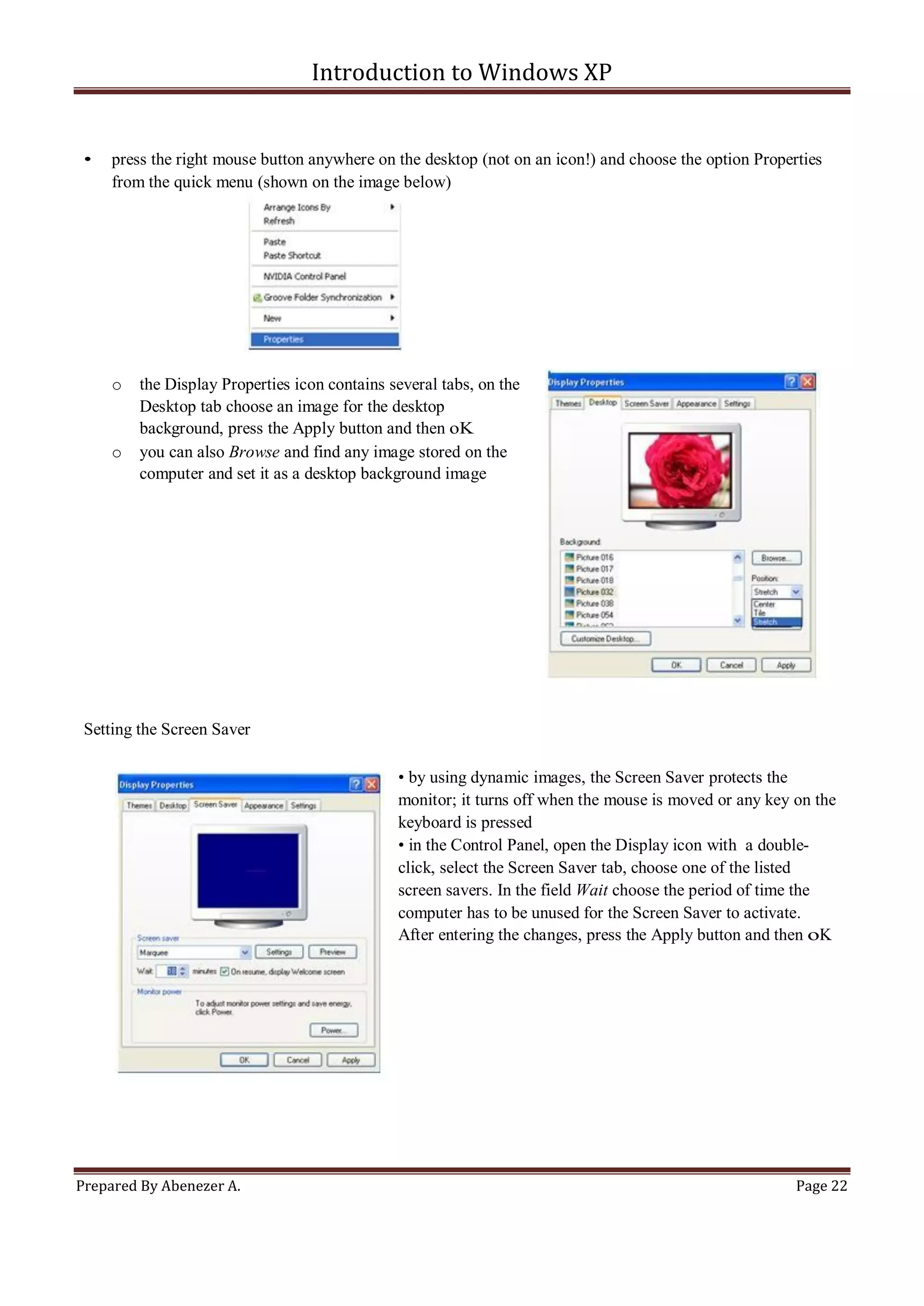 Introduction to windows xp | PDF