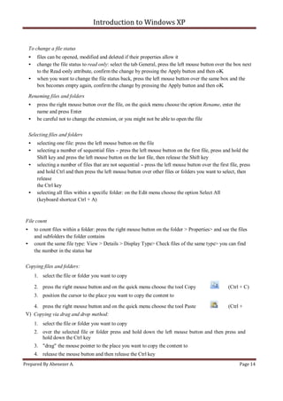 Introduction to windows xp | PDF