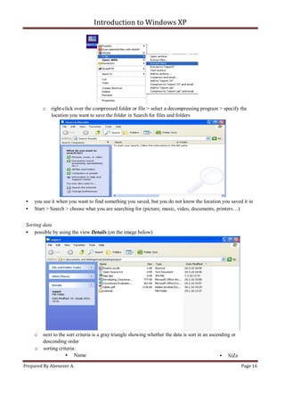 Introduction to windows xp | PDF