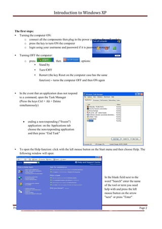 Introduction to windows xp | PDF