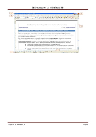 Introduction to windows xp | PDF