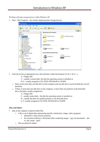 Introduction to windows xp | PDF