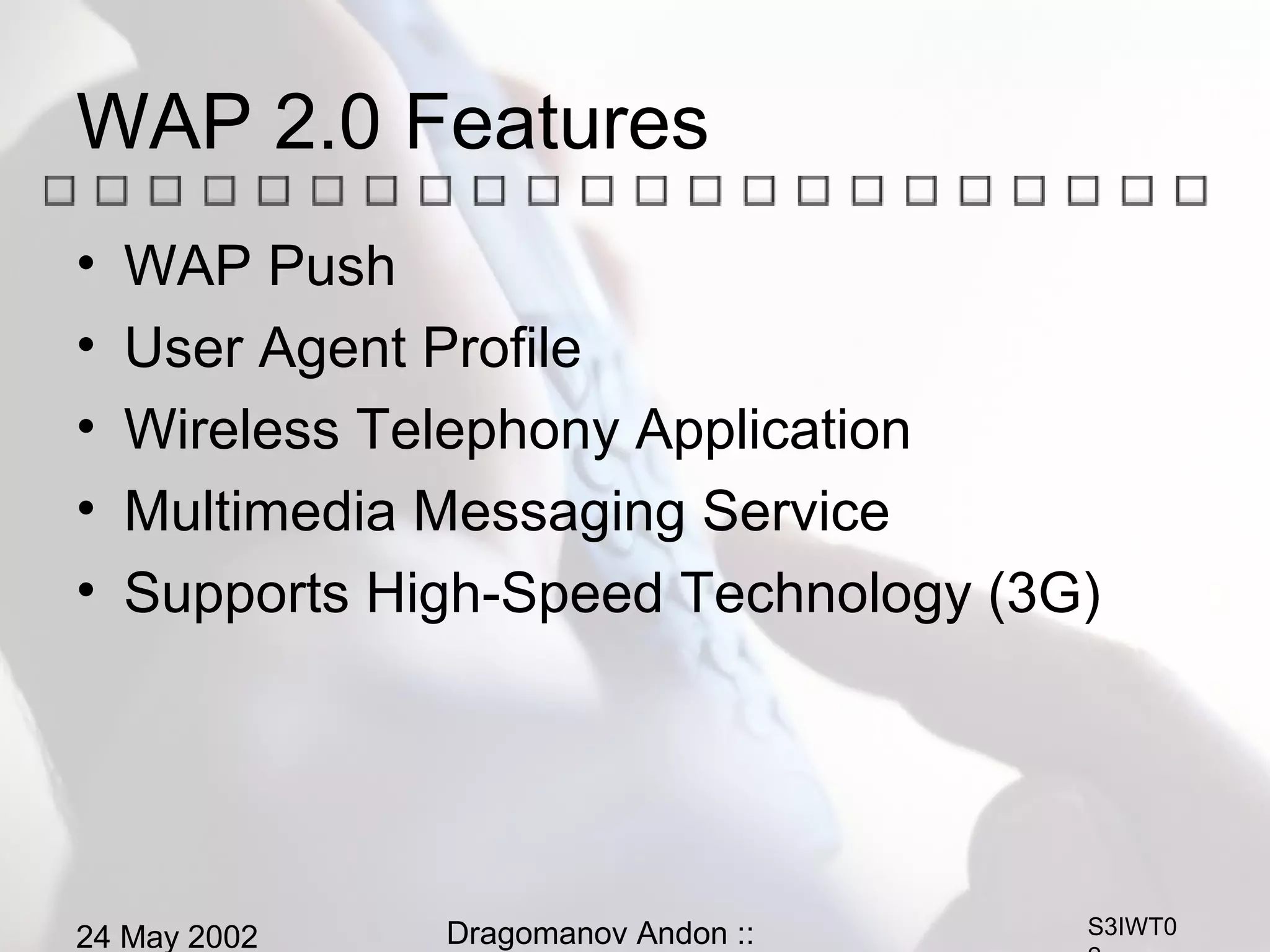 Introduction to wireless application protocol (wap)ogi | PPT