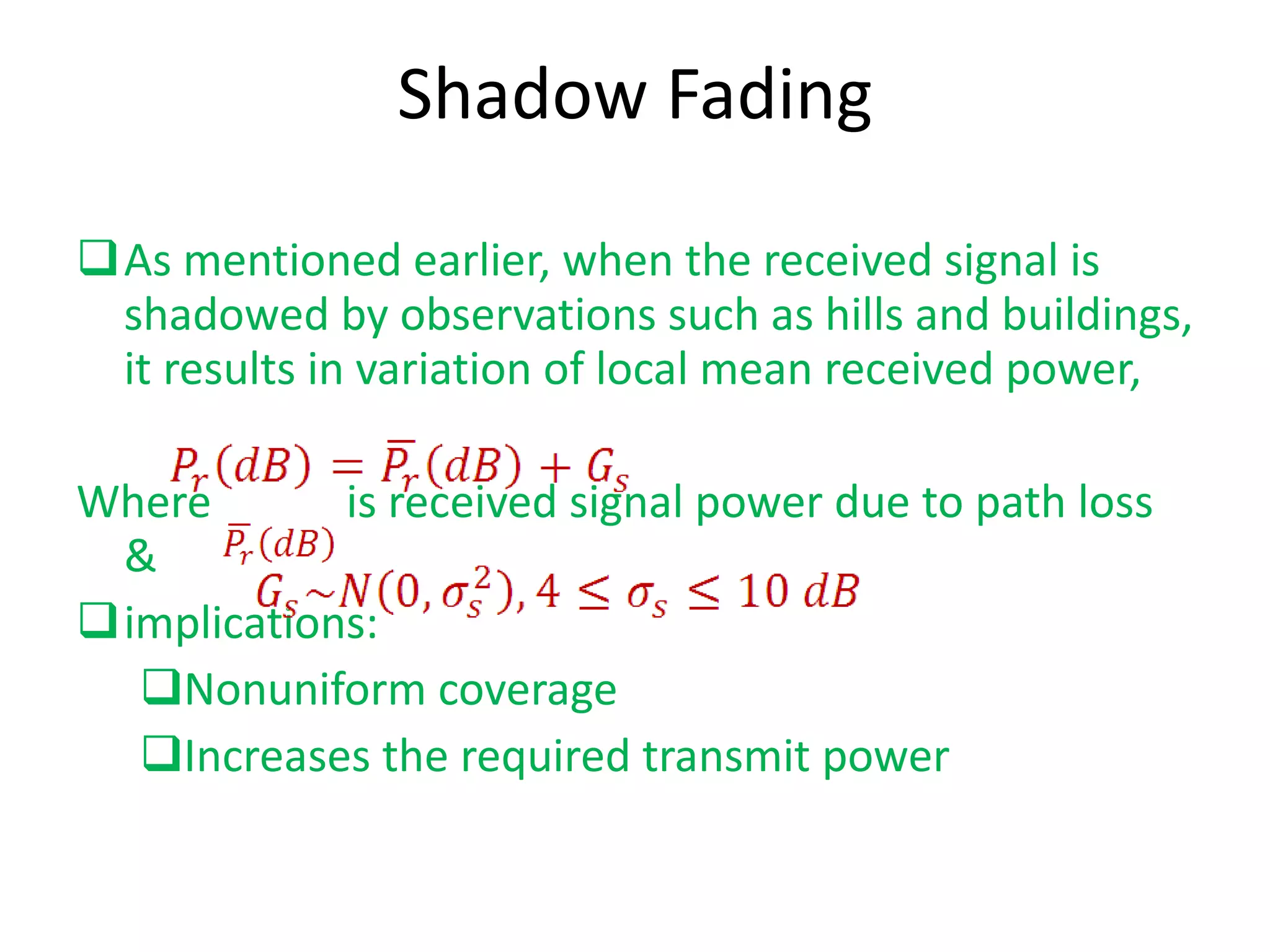Introduction To Wireless Fading Channels | PPT