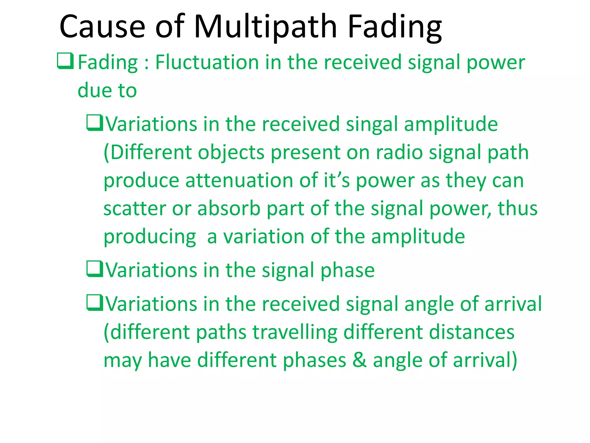 Introduction To Wireless Fading Channels | PPT