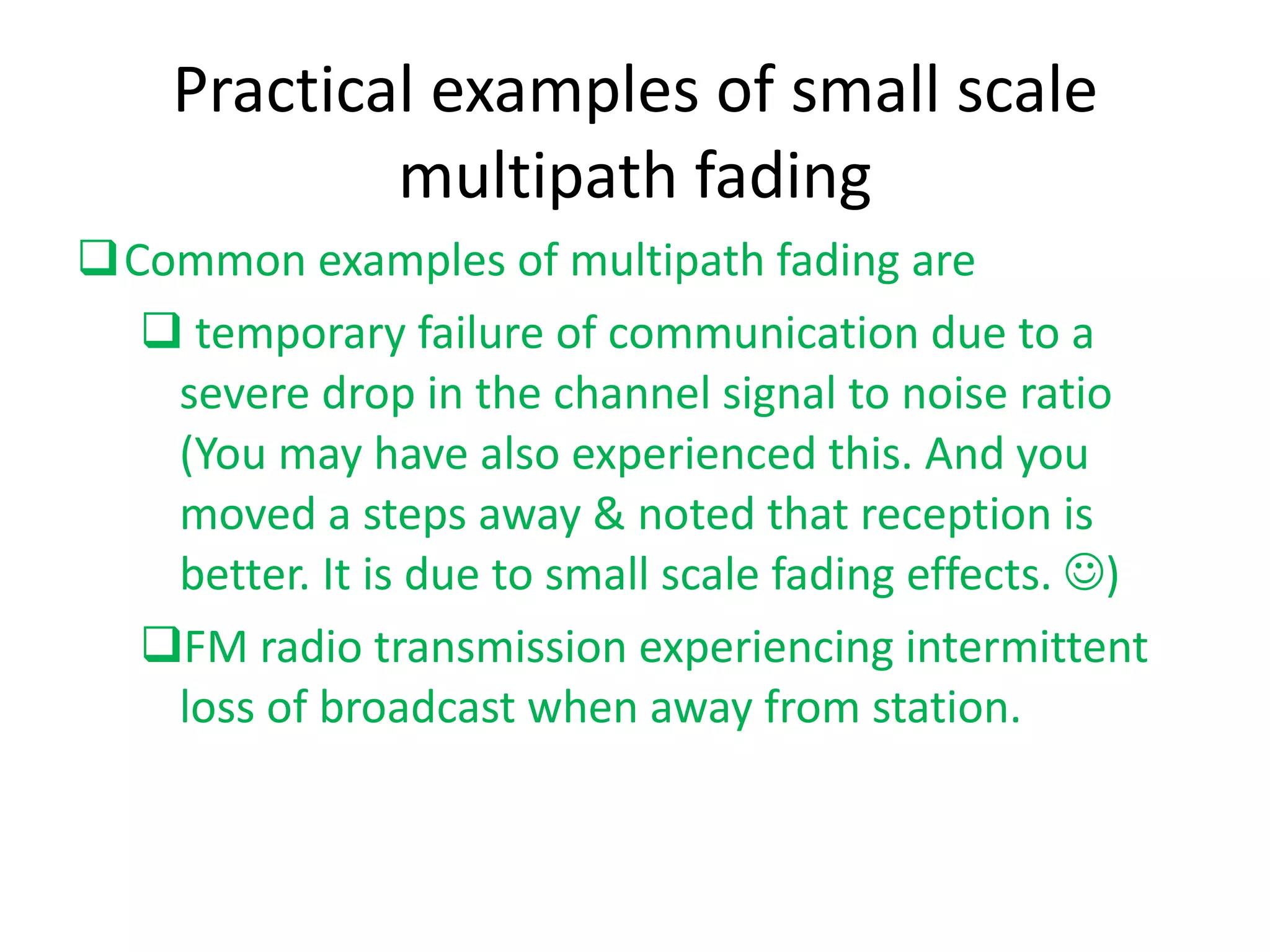 Introduction To Wireless Fading Channels | PPT