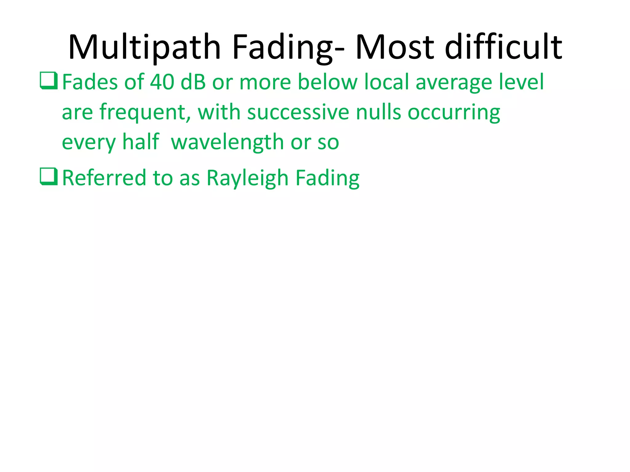 Introduction To Wireless Fading Channels | PPT