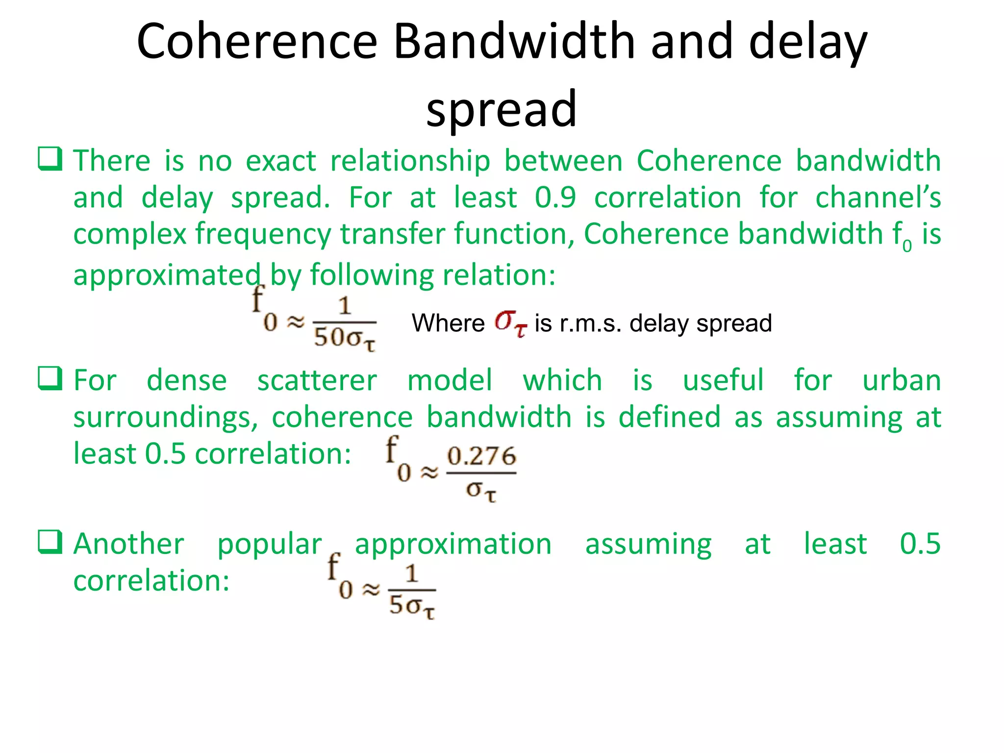 Introduction To Wireless Fading Channels | PPT