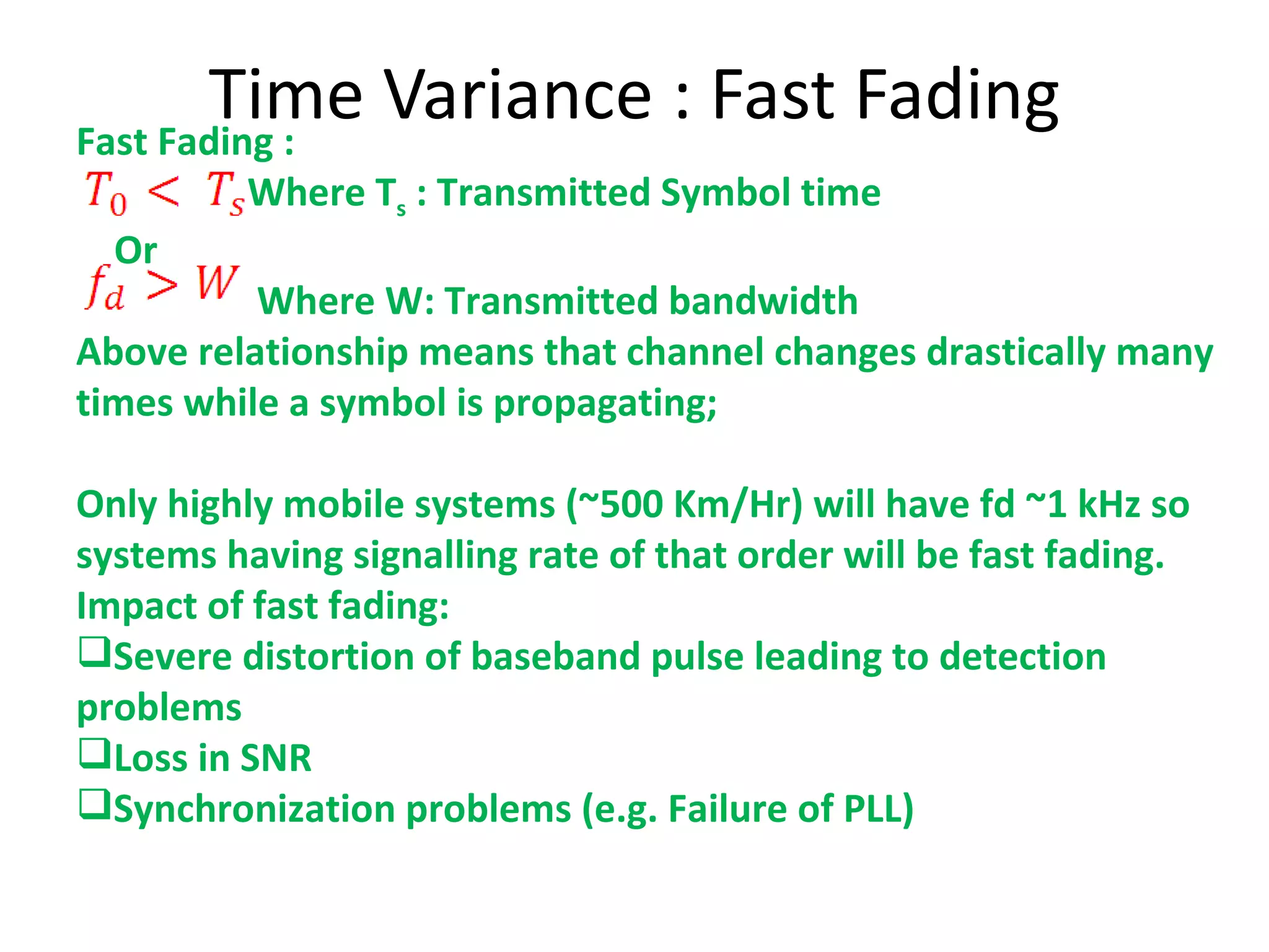 Introduction To Wireless Fading Channels | PPT