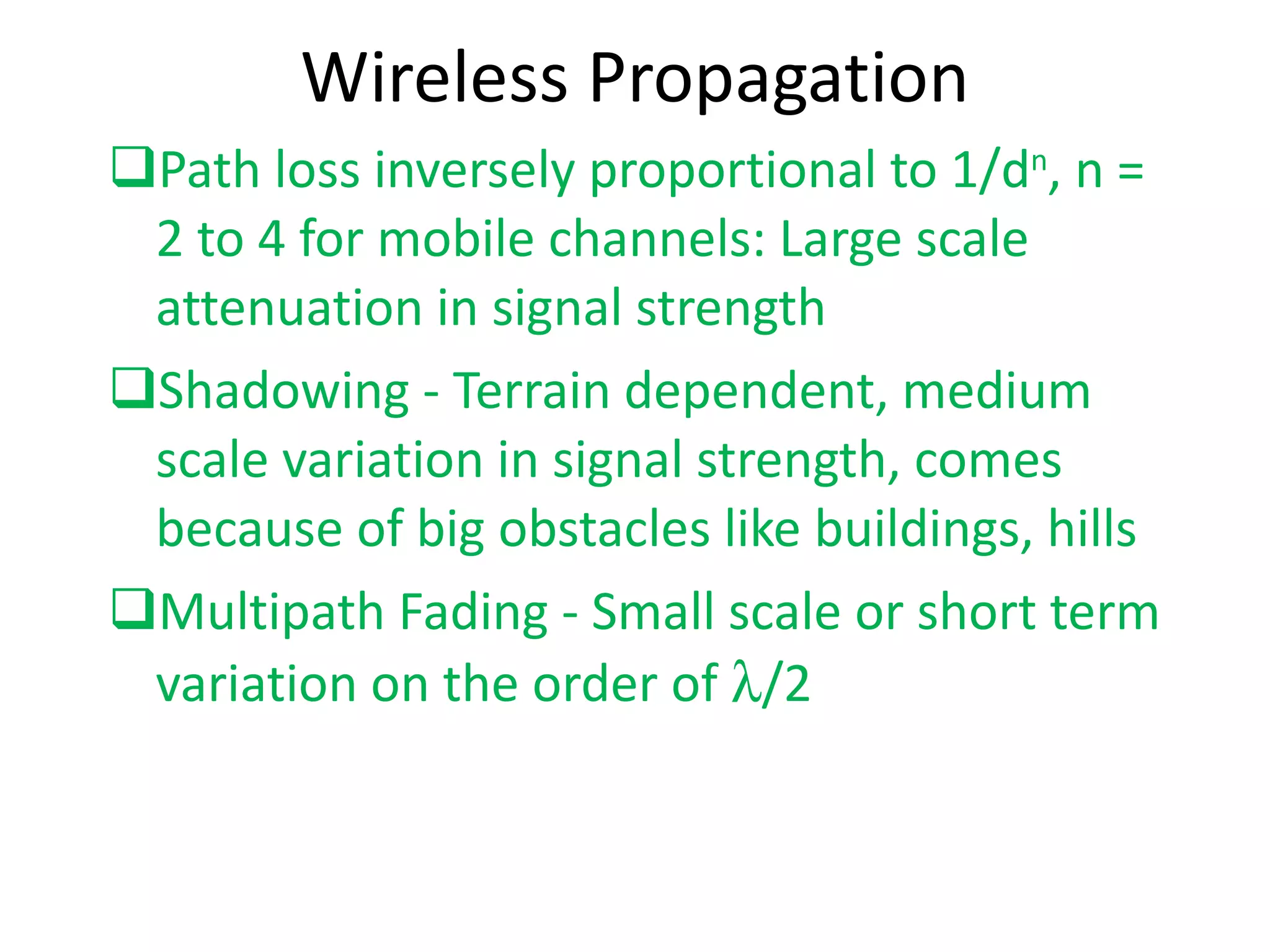Introduction To Wireless Fading Channels | PPT