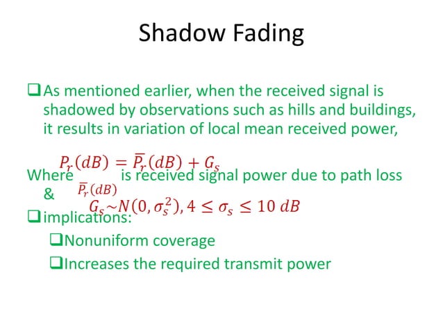 Introduction To Wireless Fading Channels | PPT | Computer Networking | Computing