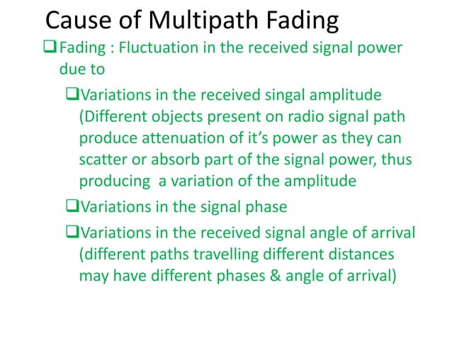 Introduction To Wireless Fading Channels | PPT | Computer Networking | Computing