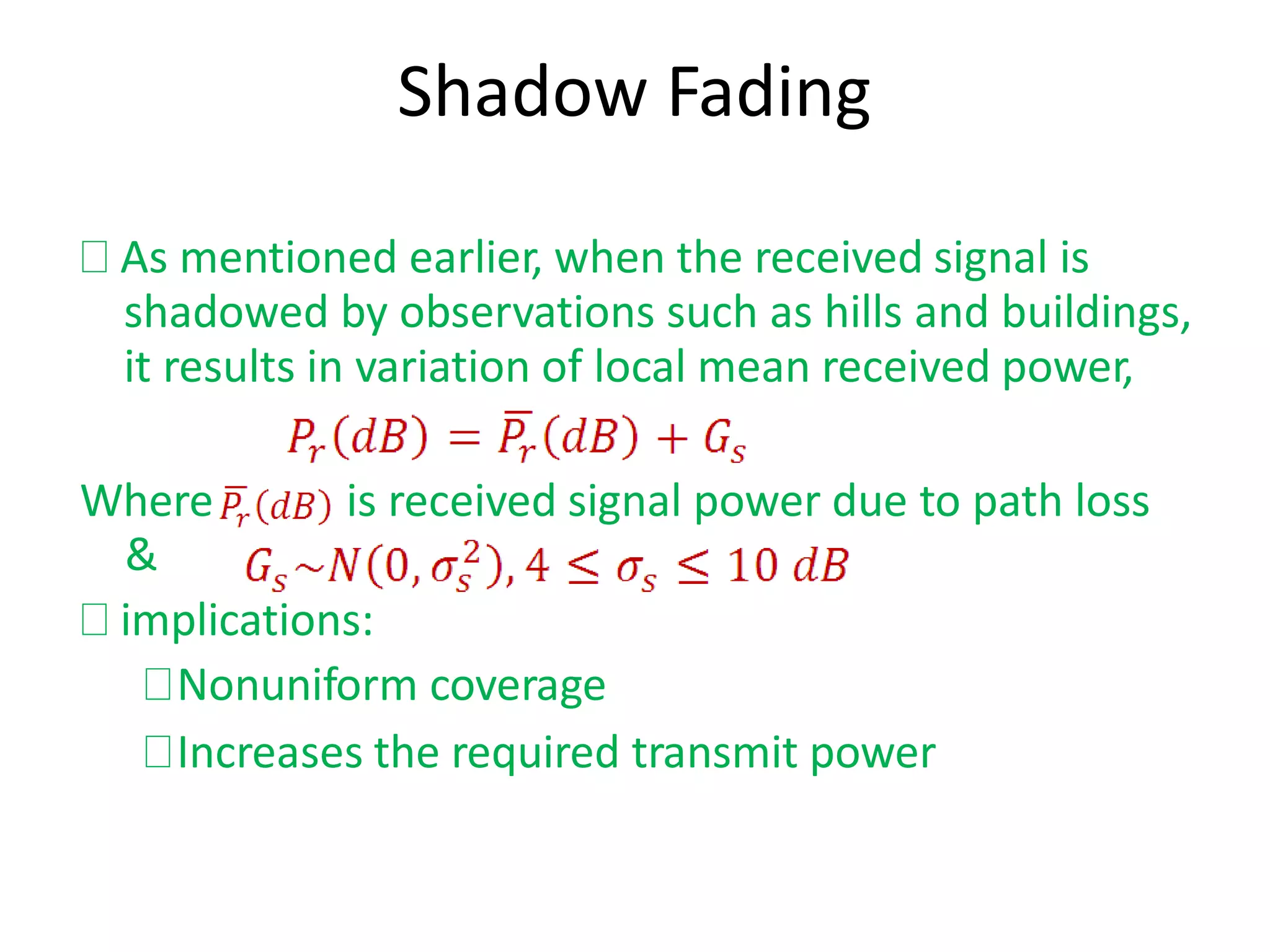 Introduction to wireless fading channels | PPTX