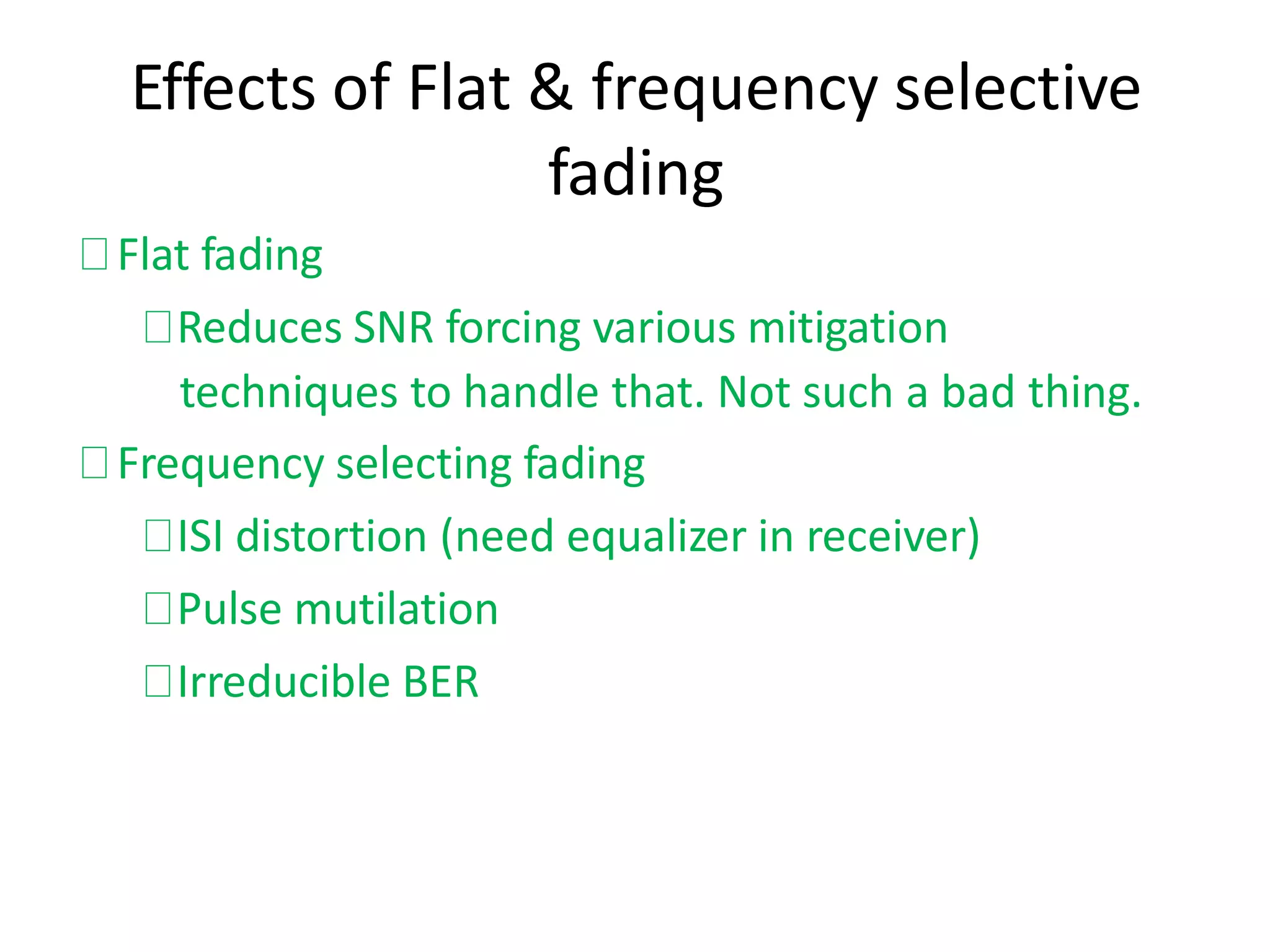 Introduction to wireless fading channels | PPTX