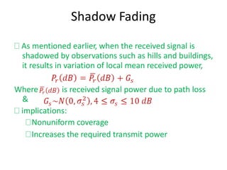 Introduction to wireless fading channels | PPTX