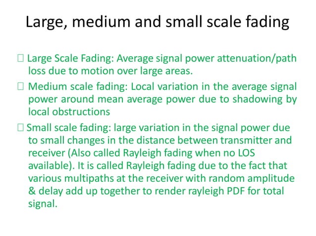 Introduction to wireless fading channels | PPTX | Computer Networking | Computing