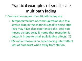 Introduction to wireless fading channels | PPTX