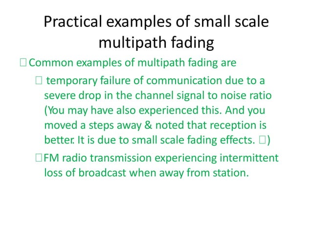 Introduction to wireless fading channels | PPTX | Computer Networking | Computing