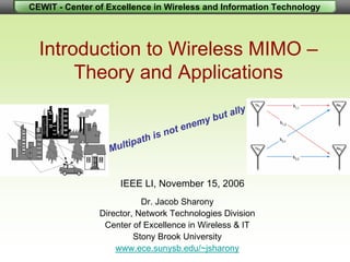 Introduction to Wireless MIMO – Theory and Applications | PPT