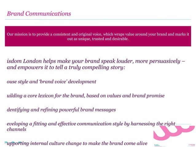 Introduction To Wisdom London | PPT | Marketing and Advertising | Business