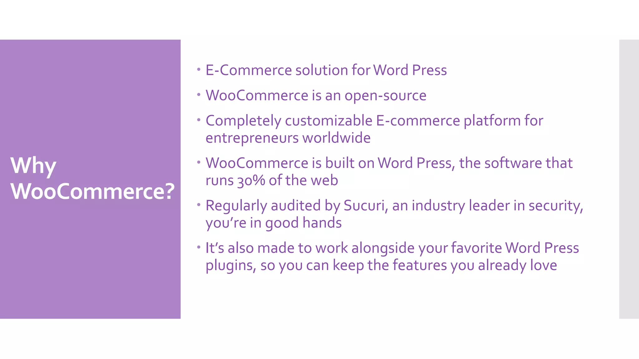 Introduction To Woocommerce Ppt