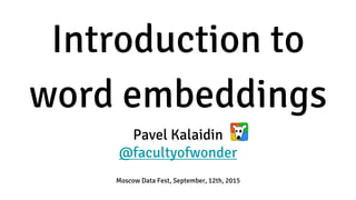 Introduction to word embeddings with Python | PPT