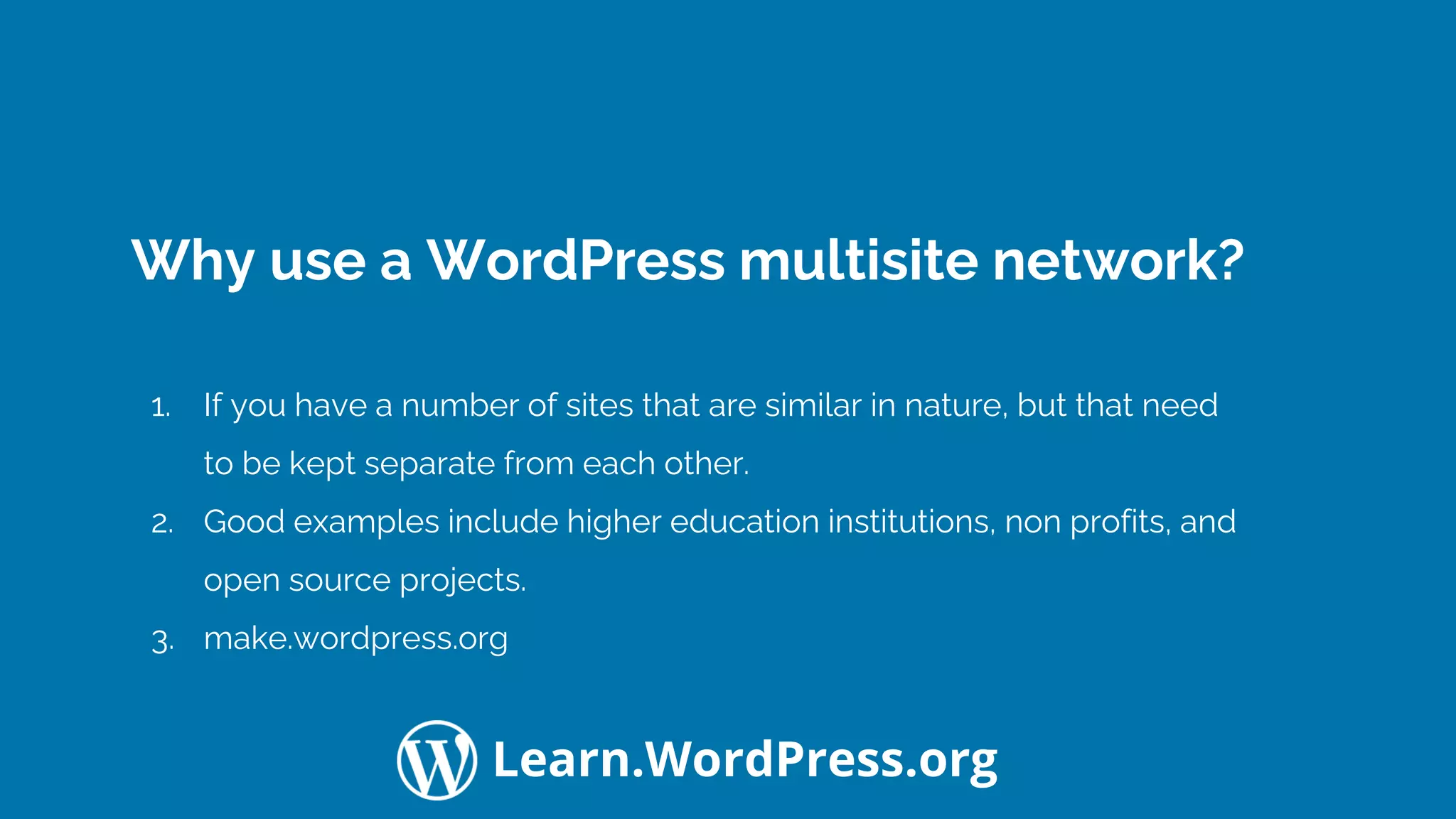 Introduction to WordPress Multisite Networks | PPTX