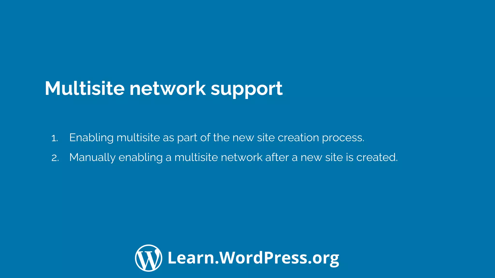 Introduction to WordPress Multisite Networks | PPTX