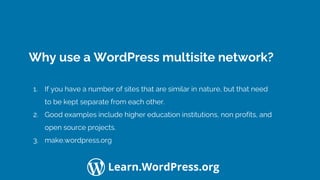 Introduction to WordPress Multisite Networks | PPTX