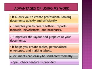Introduction to word processing | PPT