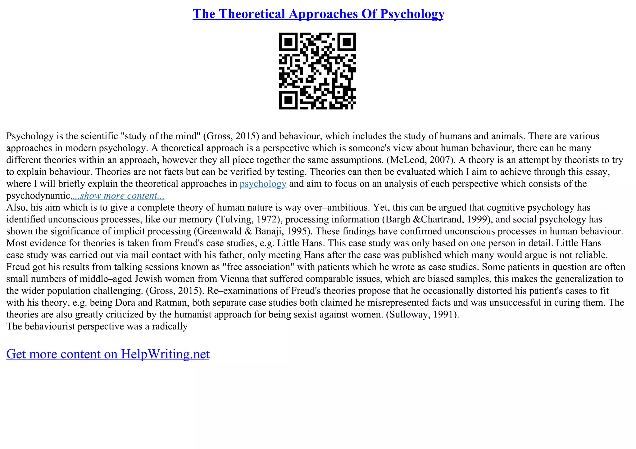 Introduction To Work Psychology | PDF