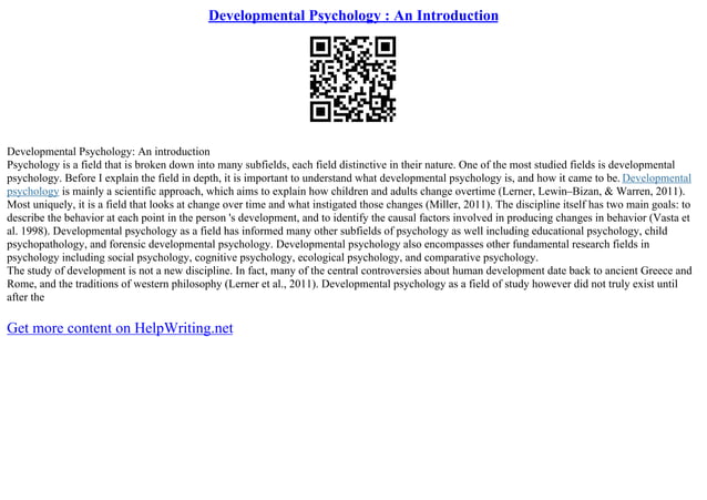Introduction To Work Psychology | PDF