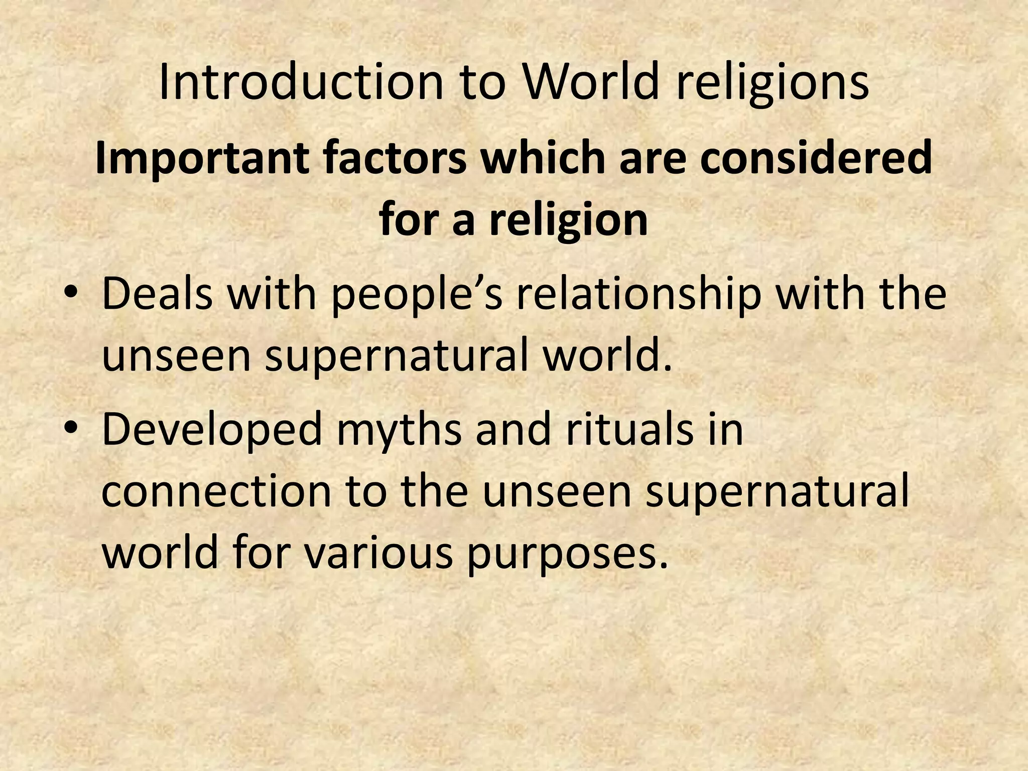 Introduction to world religions | PPTX
