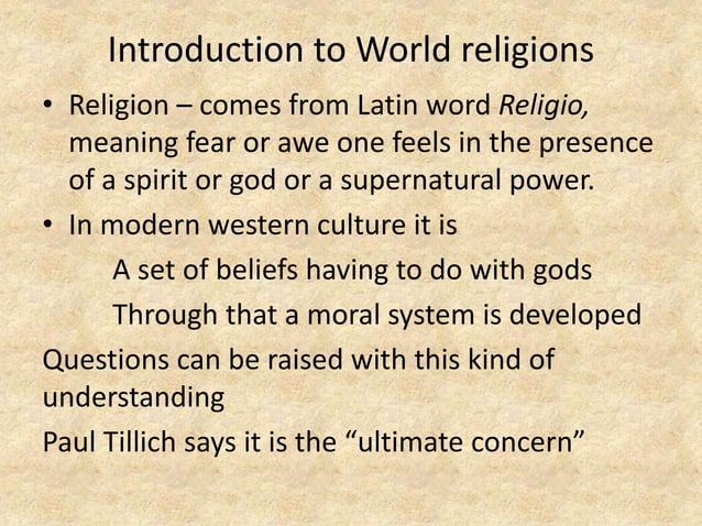 Introduction to world religions | PPTX